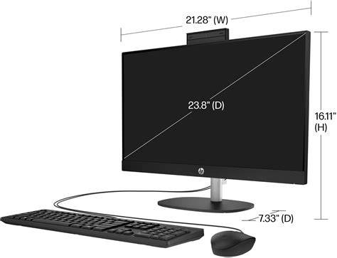 HP 23 8 Full HD All In One AMD Ryzen 3 8GB Memory 512GB SSD Jet Black Sansujyuku