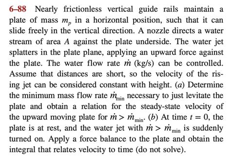 Solved 6 88 Nearly Frictionless Vertical Guide Rails