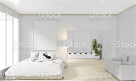 나무 침대 프레임 및 장식 일본 식 젠 침실 최소한의 디자인 3d 렌더링 일본에 대한 스톡 사진 및 기타 이미지 일본 침대