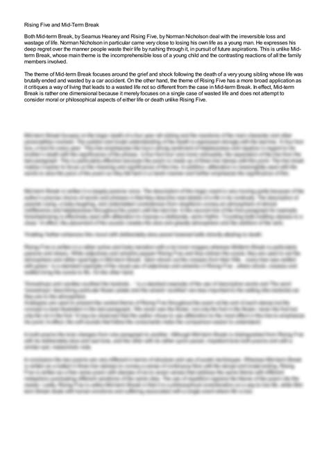 SOLUTION Comparing Poems Studypool