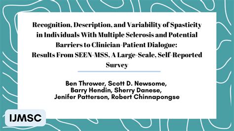 Recognition Description And Variability Of Spasticity In Individuals