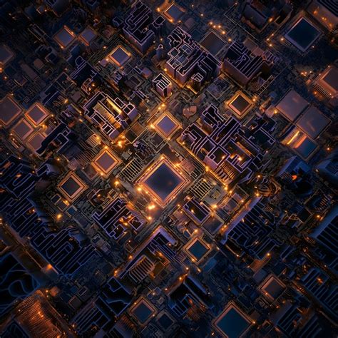 Premium Photo Futuristic Red And Blue Illuminated Circuit Board Technology Background