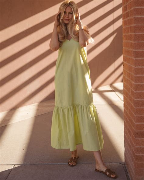 The Drop Womens Pale Green Green V Neck Strappy Tiered