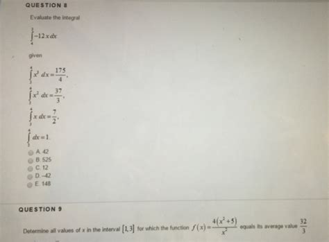 solved evaluate the integral 4 3 12xdx given 3 4x 3