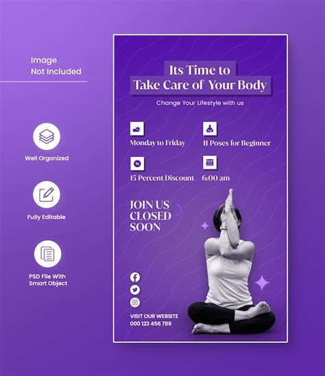 Premium Psd Yoga Meditation Class Poster Template