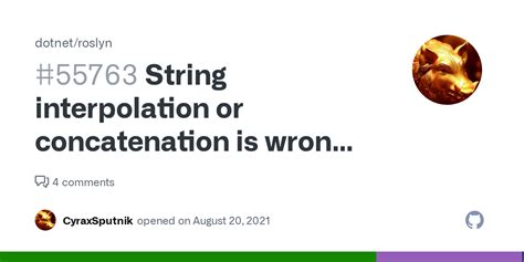 string interpolation or concatenation is wrong in 6 · issue 55763