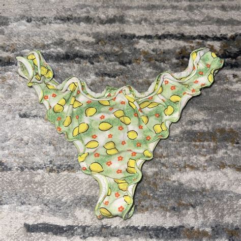 Vintage 2007 Victorias Secret Cute Lemon Ruffle Thong Gem