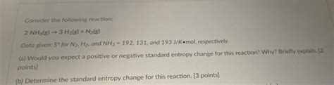 Solved Use Standard Enthalpy And Entropy Data To Calculate Chegg