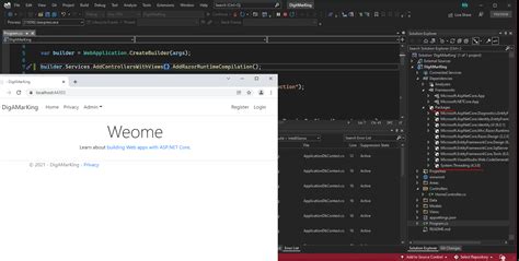 无法在 Aspnet 核心 6 Mvc 框架内创建区域