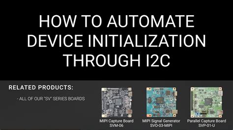How To Automate Device Initialization Through I2C YouTube