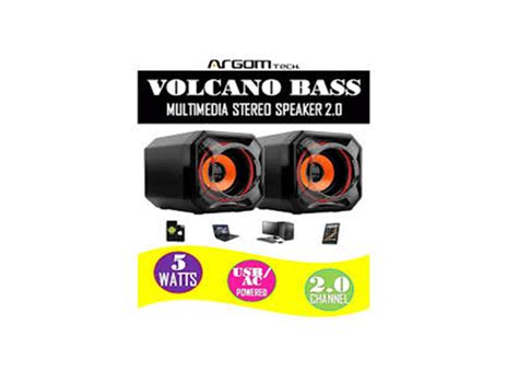 Argom Volcano Bass Multimedia Stereo Speaker Business Solutions Tci