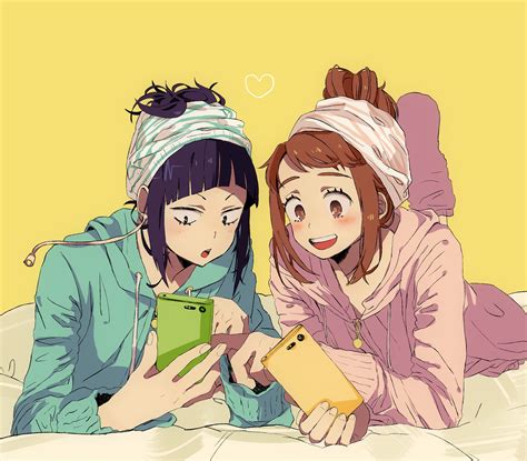 Uraraka Ochako And Jirou Kyouka Boku No Hero Academia Danbooru