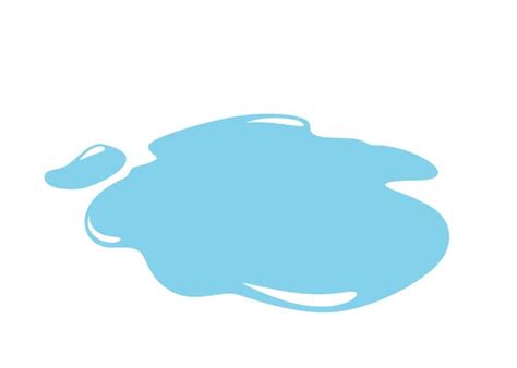 Spilled Liquid Vector Background In Simple Flat Style Isolated On White