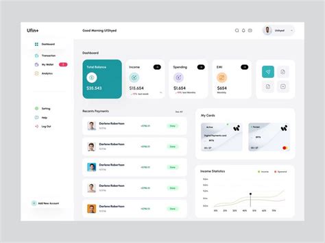Ufin Fintech Dashboard Design In 2025 Dashboard Design Ui Design Dashboard Web Design