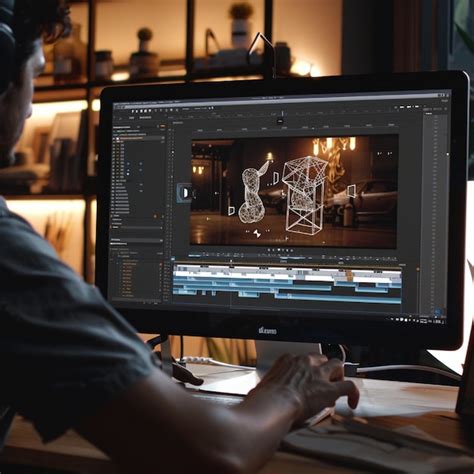 A Designer Working On A Keyframe Animation In Software Like After
