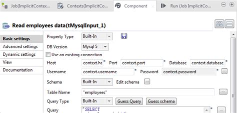 Configuring The Components For Using The Implicit Context Load Feature