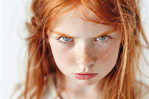 Premium Photo Angry Ginger Girl In Bad Mood