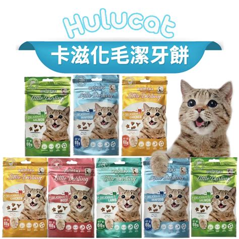 🔥嘟比寵物🔥 Hulucat 卡滋化毛潔牙餅 貓點心 貓零食 貓餅乾 潔牙餅 60g 蝦皮購物