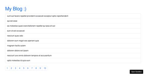 pagination example codesandbox