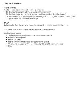 Dissecting AICE General Paper Cambridge Writing Prompts TPT