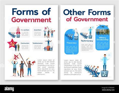 Political System Metaphor Brochure Template Stock Vector Image And Art