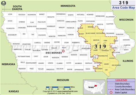 319 Area Code Map Where Is 319 Area Code In Iowa