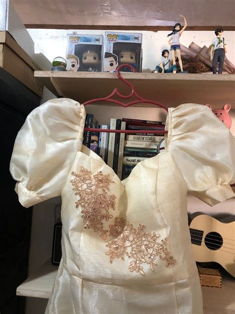 Modern Filipiniana Puff Sleeve Dress Size Xl On Carousell