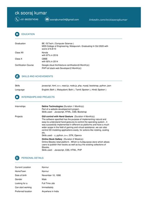 Ck Sooraj Kumarresume Pdf