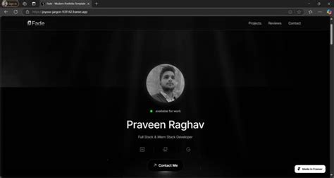 Webdevelopment Portfolio Framer Frontend Nextjs Uiux Design Praveen Raghav