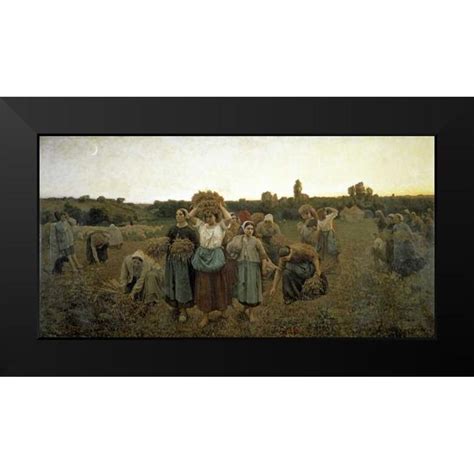 Breton Jules Adolphe 24x14 Black Modern Framed Museum Art Print Titled