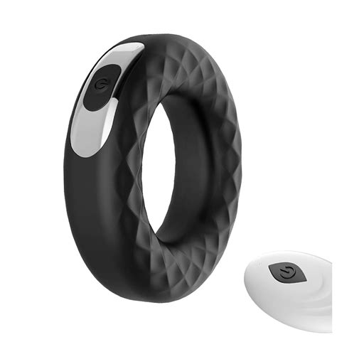 Mens Charging Vibration Lock Fine Ring Donut Remote Control Finger