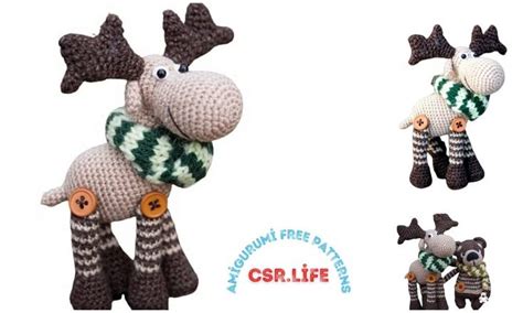 Cute Christmas Deer Amigurumi Free Crochet Pattern Free Amigurumi