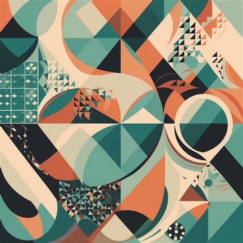 Premium Ai Image Shape Graphic Abstract Pattern Wallpaper Background Cubism Trendy Design
