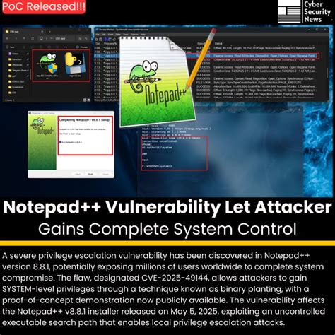 ⭕ Notepad Vulnerability Let Attacker Gain Complete System Control