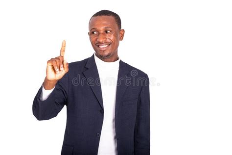 Adult Businessman Pointing Finger Up Stock Image Image Of Interior Face