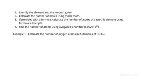 How To Use Avogadros Number To Find The Number Of Atoms Of A Substance Chemistry
