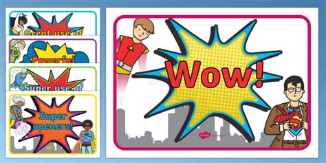 Vcop Superhero Display Posters Teacher Made