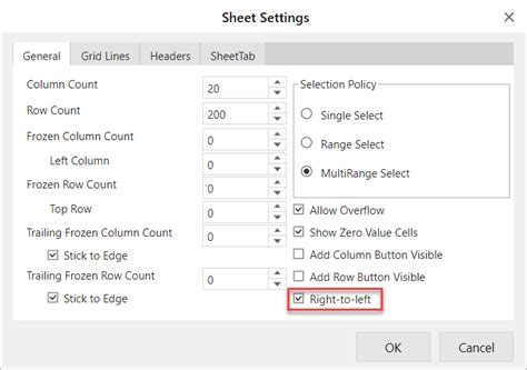 Right To Left Direction Javascript Spreadsheet Spreadjs