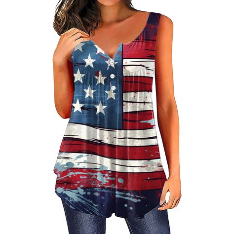 Ajiwyh Independence Day Shirt Women Summer Fashion Independence Day