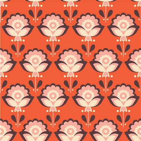 Premium Vector Seamless Geometric Pattern Of Flowers