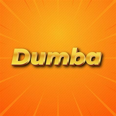 Premium Photo Dumba Text Effect Gold  Attractive Background Card