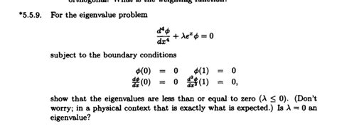 Solved For The Eigenvalue Problem Dx D Ex Chegg