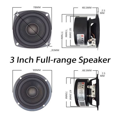 5 45w 3 Inch Full Range Speaker 4 8ohm 3 Inch Amplifier Speaker Tweeter