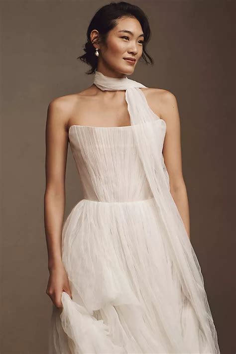 Watters Reko Strapless Corset Wedding Gown Anthropologie