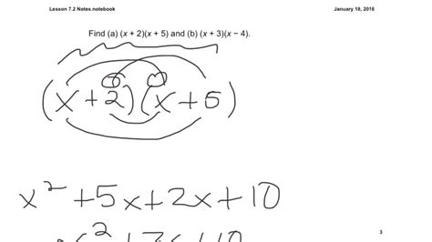 Lesson 7 2 Multiplying Binomials Using The FOIL Method YouTube