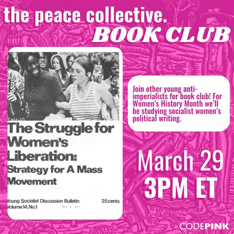 Peace Collective Book Club Womens History Month Codepink Women
