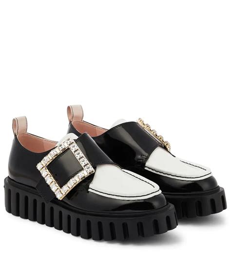 Viv Go Thick Leather Platform Loafers In Black Roger Vivier