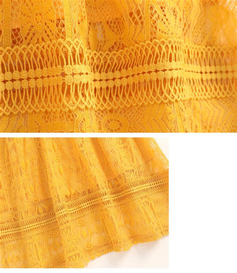 Plus Size Yellow Lace Dress Hello Curve
