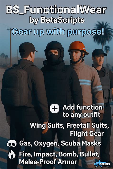 Bs Functionalwear The 1 Functional Clothing And Gear Script For Fivem Fivem Releases Cfx Re
