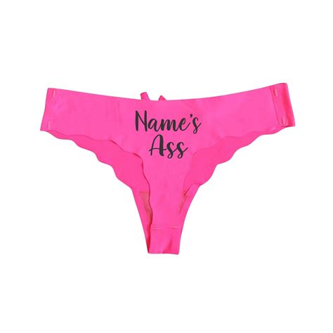 Names Ass Hot Pink Thong Panties Underwear Whale Tail Plus Size Butt